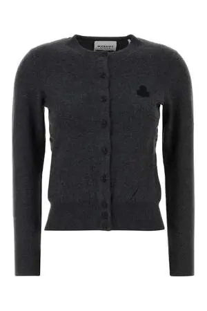 Isabel Marant Étoile Charcoal Cotton Blend Mona Cardigan