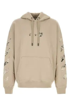 Off-White Cappuccino Cotton Oversize Sweatshirt - Brown