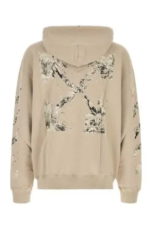 Off-White Cappuccino Cotton Oversize Sweatshirt