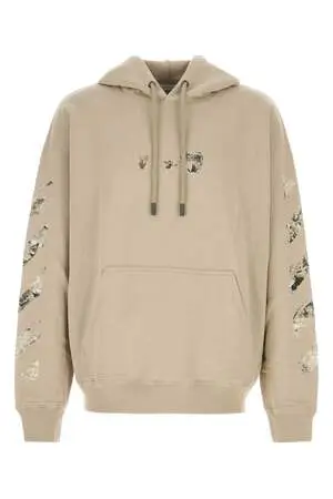 Off-White Cappuccino Cotton Oversize Sweatshirt - Brown