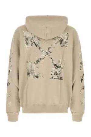 Off-White Cappuccino Cotton Oversize Sweatshirt