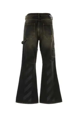 Off-White Denim Wide-leg Jeans - Black