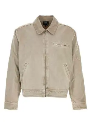 A.p.c. Grey Denim Alexis Jacket - Yellow