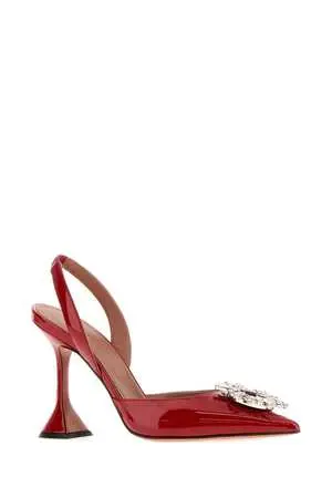 Amina Muaddi Leather Begum Pumps