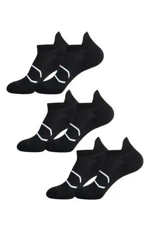 HIGH HEEL JUNGLE Assorted 3-pack Cushion Support Ankle Socks