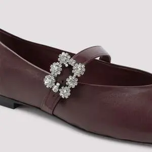 ROGER VIVIER Mini Flowers Srass Ballerina - Red