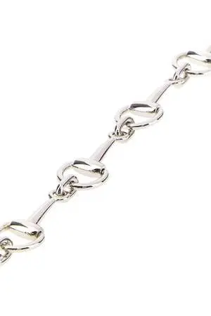 Gucci Metal Horsebit Necklace - Silver