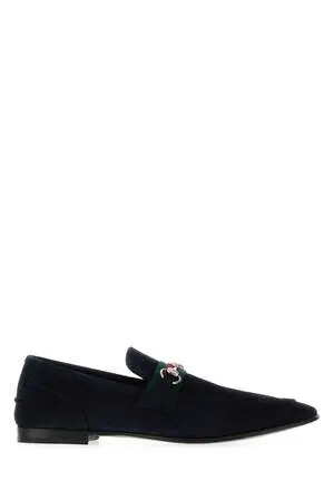 Gucci Dark Suede Come Loafers - Blue