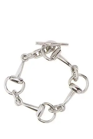 Gucci Metal Horsebit Bracelet - Silver