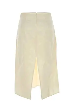 Bottega Veneta Cream Satin Skirt