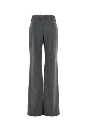 ERMANO SCERVINO Ermanno Scervino Dark Grey Stretch Wool Palazzo Pant