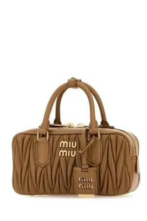 Miu Miu Caramel Leather Arcadie Handbag