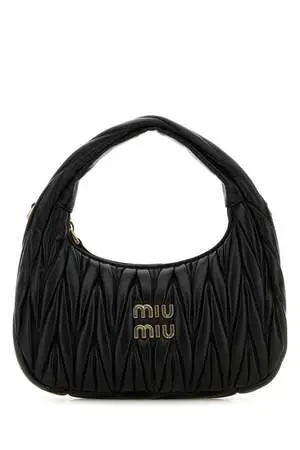 Miu Miu Nappa Leather Wander Handbag - Black