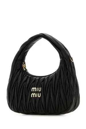 Miu Miu Nappa Leather Wander Handbag - Black