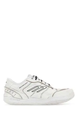 Balenciaga Leather Hamptons Sneakers - White