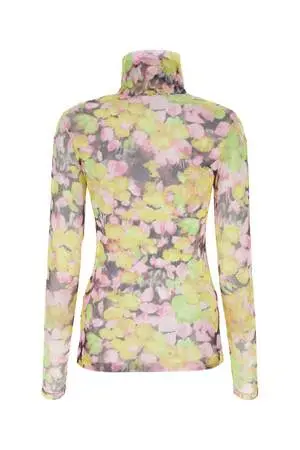 Dries Van Noten Printed Mesh Top
