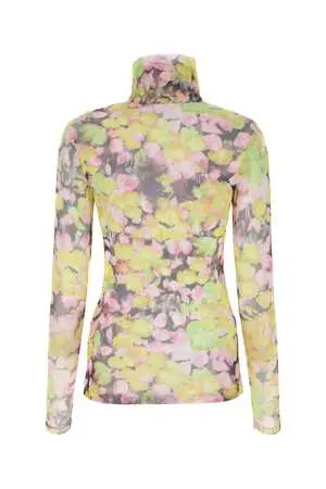 Dries Van Noten Printed Mesh Top - Multicolor