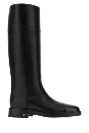 Valentino Garavani Leather Zimmy Boots - Black