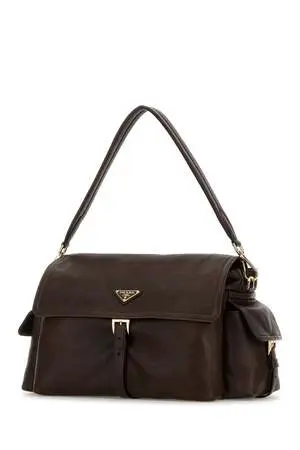 Prada Dark Leather Shoulder Bag