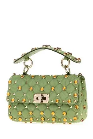 Valentino Garavani Fabric Rockstud Handbag - Green