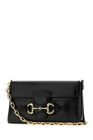 Gucci Leather Medium Horsebit Ristretto Shoulder Bag