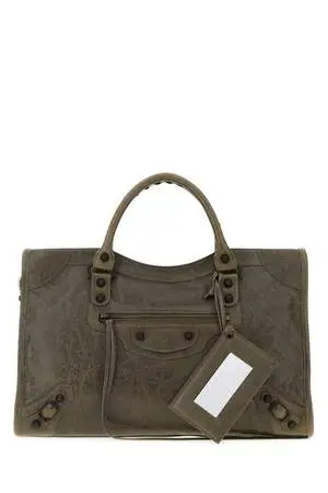 Balenciaga Army Leather Medium Le City Handbag - Green