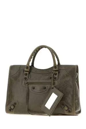 Balenciaga Army Leather Medium Le City Handbag - Green
