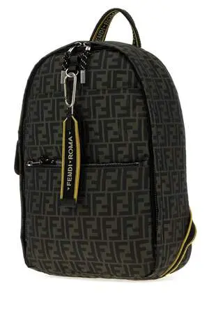 Fendi Embroidered Fabric Backbag