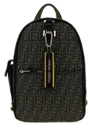 Fendi Fendi Men Embroidered Fabric Backbag Multicolor