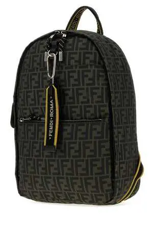 Fendi Embroidered Fabric Backbag - Multicolor