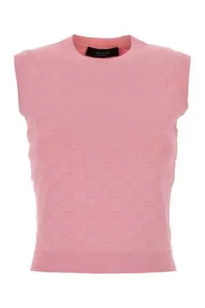 Gucci Gg Jacquard Vest - Pink