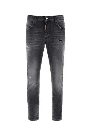 Dsquared2 Dark Grey Stretch Denim Skater Jeans - Gray