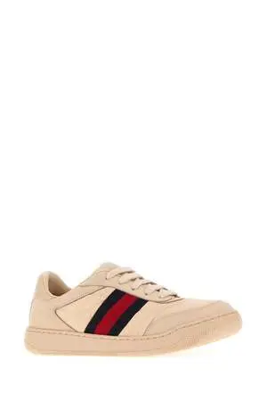 Gucci Light Leather And Fabric Screener Sneakers - Pink