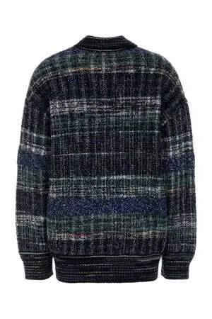 Missoni Embroidered Wool Blend Oversize Cardigan