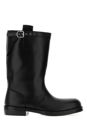 Dries Van Noten Leather Boots - Black