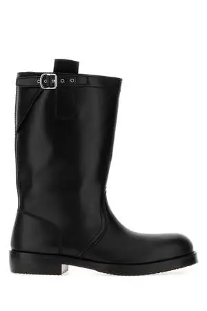 Dries Van Noten Dries Van Noten Men Black Leather Boots Black