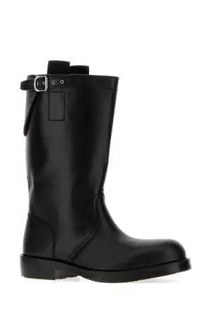 Dries Van Noten Leather Boots - Black