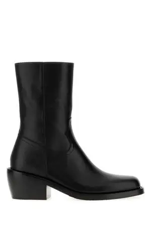 Dries Van Noten Leather Boots - Black