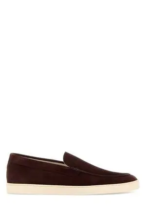 Brunello Cucinelli Chocolate Suede Loafers - Brown
