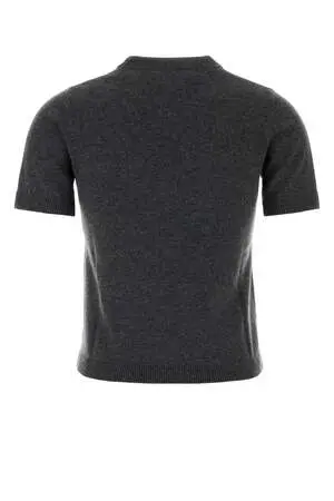 Max Mara Dark Wool Blend Just Sweater - Gray