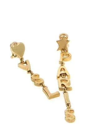 Saint Laurent Gold Metal Pari Earrings
