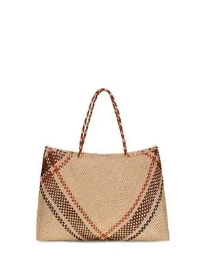 Dragon Diffusion Handwoven Leather Tote Bag - Cream