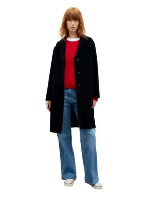 Gerard Darel Aelis Angora Blend Collared Overcoat