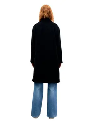 Gerard Darel Aelis Angora Blend Collared Overcoat