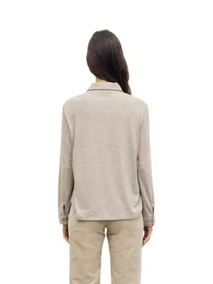 Gerard Darel Barba Button Front Shirt - Beige