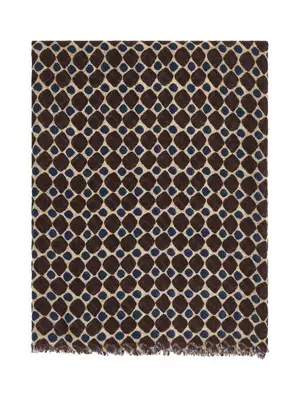 Gerard Darel Sany Geometric Print Scarf - Brown