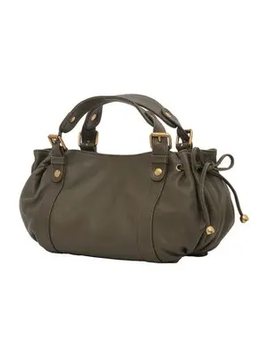 Gerard Darel 12h Mini Leather Handbag - Khaki