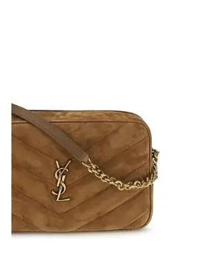 Saint Laurent Camera Loulou Matelassé Suede Shoulder Bag