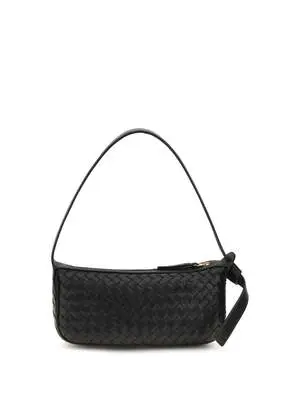 Bottega Veneta Intrecciato Leather Shoulder Bag - Black