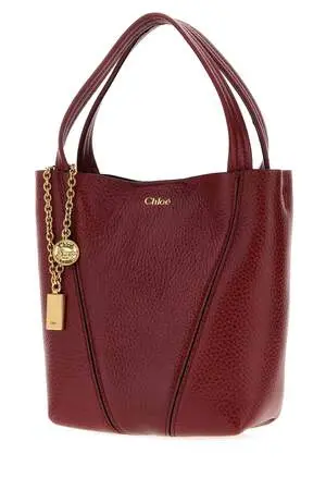 Chloé Tiziano Leather Small Spin Shopping Bag
